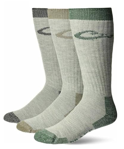 Drake Unisex-Adult Gift Box Merino Wool Heavyweight Crew Boot Socks 3 Pair Pack, Assorted, Large