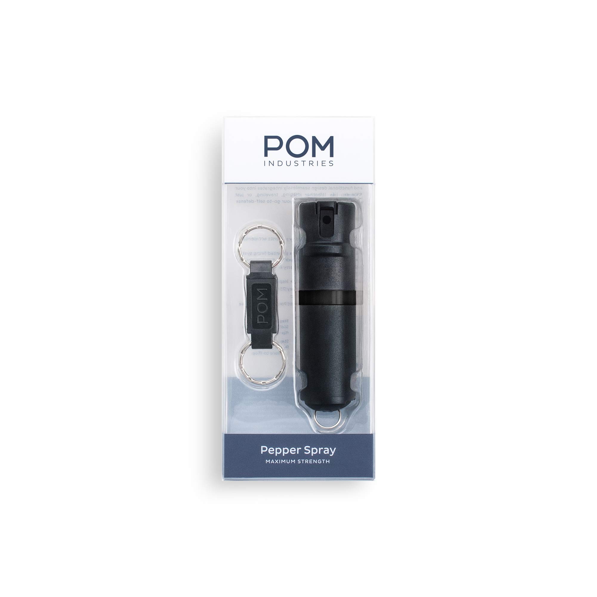 POM Two-Pack Pepper Spray Keychain - Maximum Strength OC Spray Self Defense - Tactical Compact & Safe Design - Quick Key Release - 25 Bursts & 10 ft Range - Accurate Stream Pattern