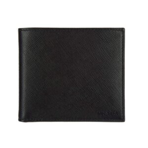 prada portaf. orizzontale saffiano cuir leather nero black wallet 2mo513