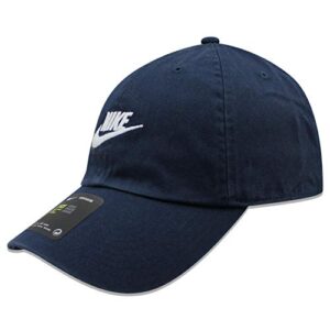 nike men's/unisex heritage 86 hat (obsidian blue/white)