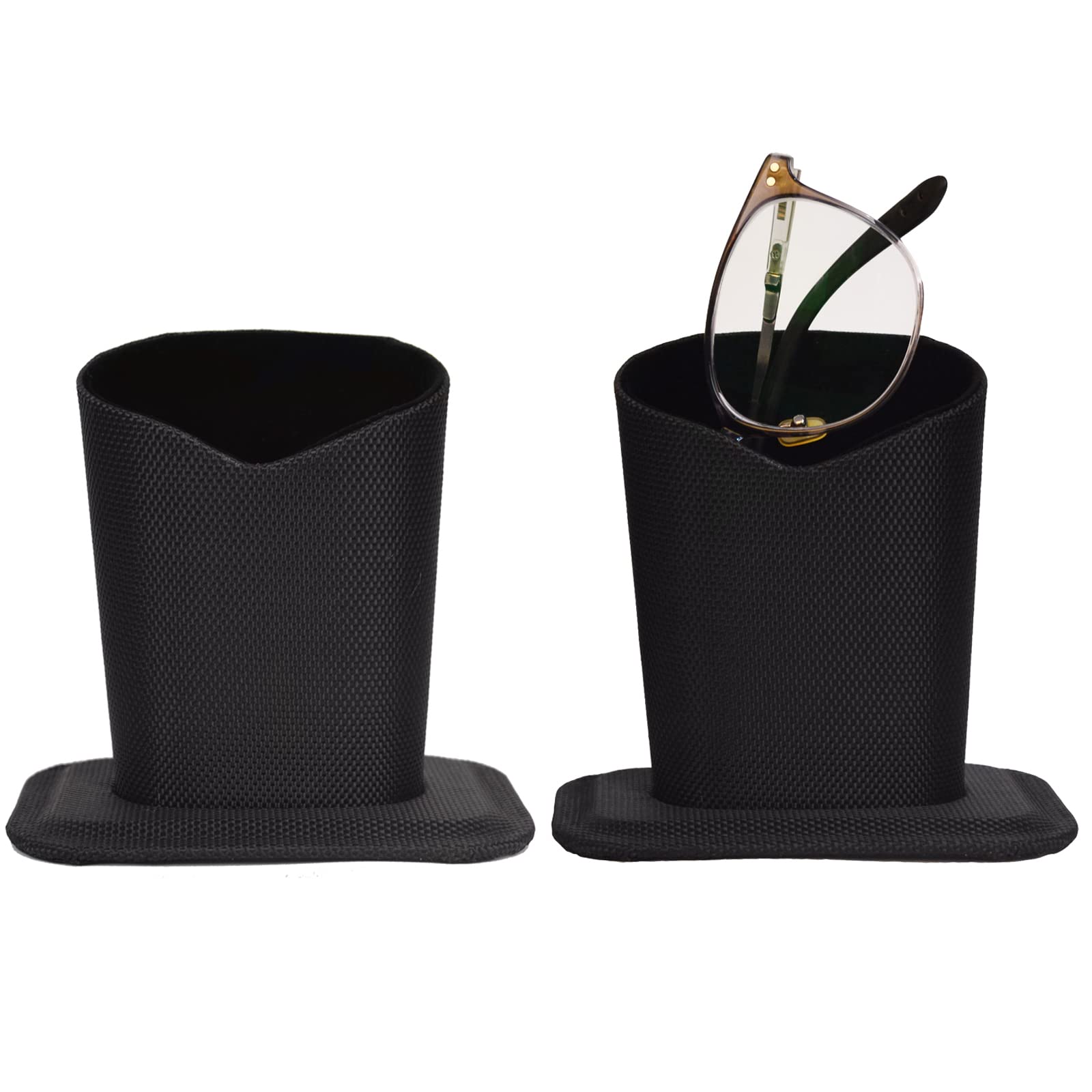 Bleiou 2 Pack Eyeglasses Holder Stand Glasses Stand Case Eyeglasses Protective Holder for Desks or Nightstands(Black)