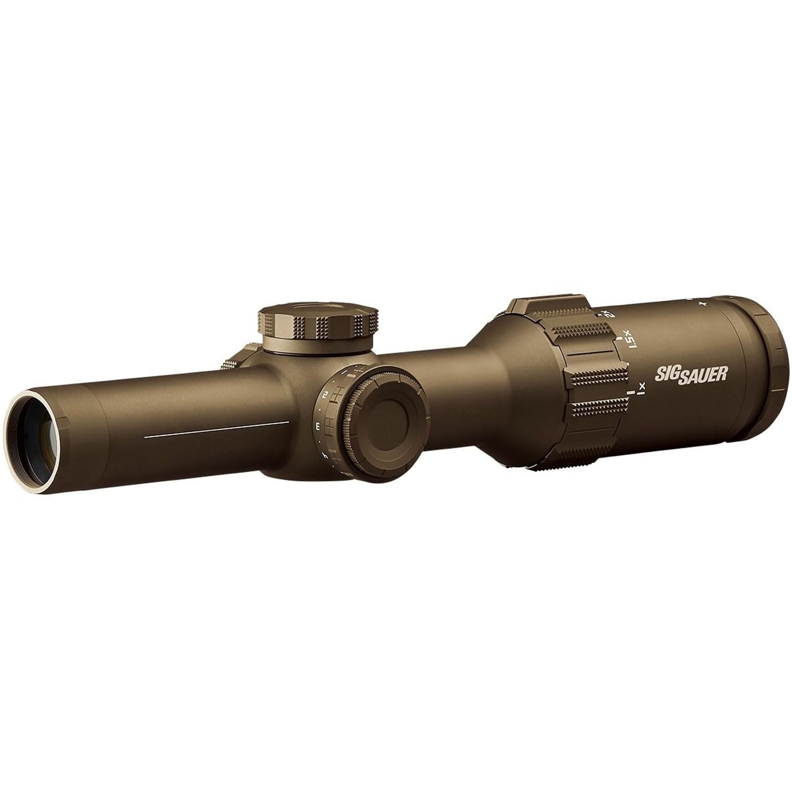 SIG SAUER TANGO6T 1-6x24mm Hunting Shooting Durable Waterproof Fogproof 30mm Tube First Focal Plane Illuminated Reticle Riflescope, 5.56/7.62 Horseshoe Dot Reticle