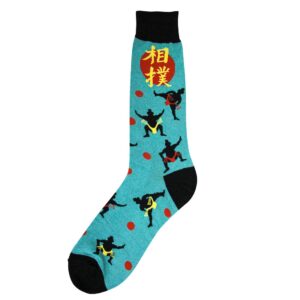 foot traffic - men's sports-themed socks, fits men's shoe sizes 7-12 (sumo)