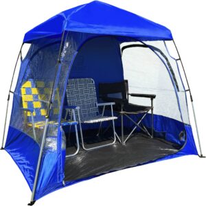 coveru sports tent pod – pop up 2 person cold climate canopy shelter – blue – patented