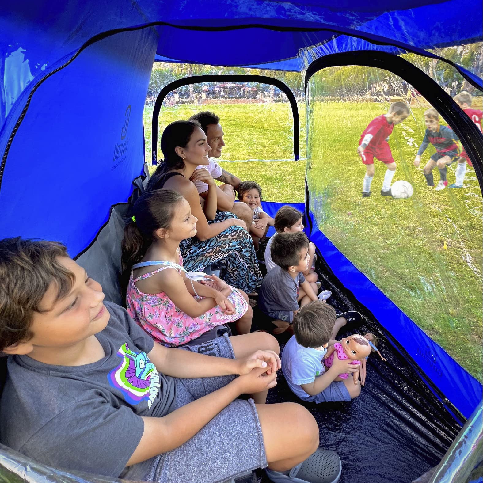 CoverU Sports Tent Pod – Pop Up 2 Person Cold Climate Canopy Shelter – BLUE – Patented