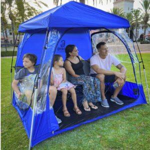 CoverU Sports Tent Pod – Pop Up 2 Person Cold Climate Canopy Shelter – BLUE – Patented