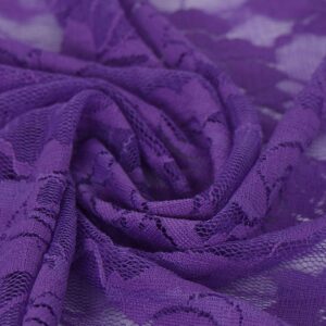 LMVERNA Triangle Scarf with Fringe Fashion Mantilla Veils Catholic for Women (Purple)