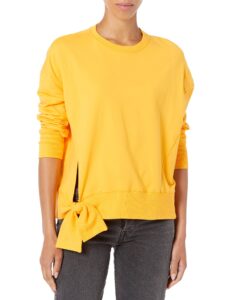 ag jeans women's kylan sweatshirt, golden ochre, small