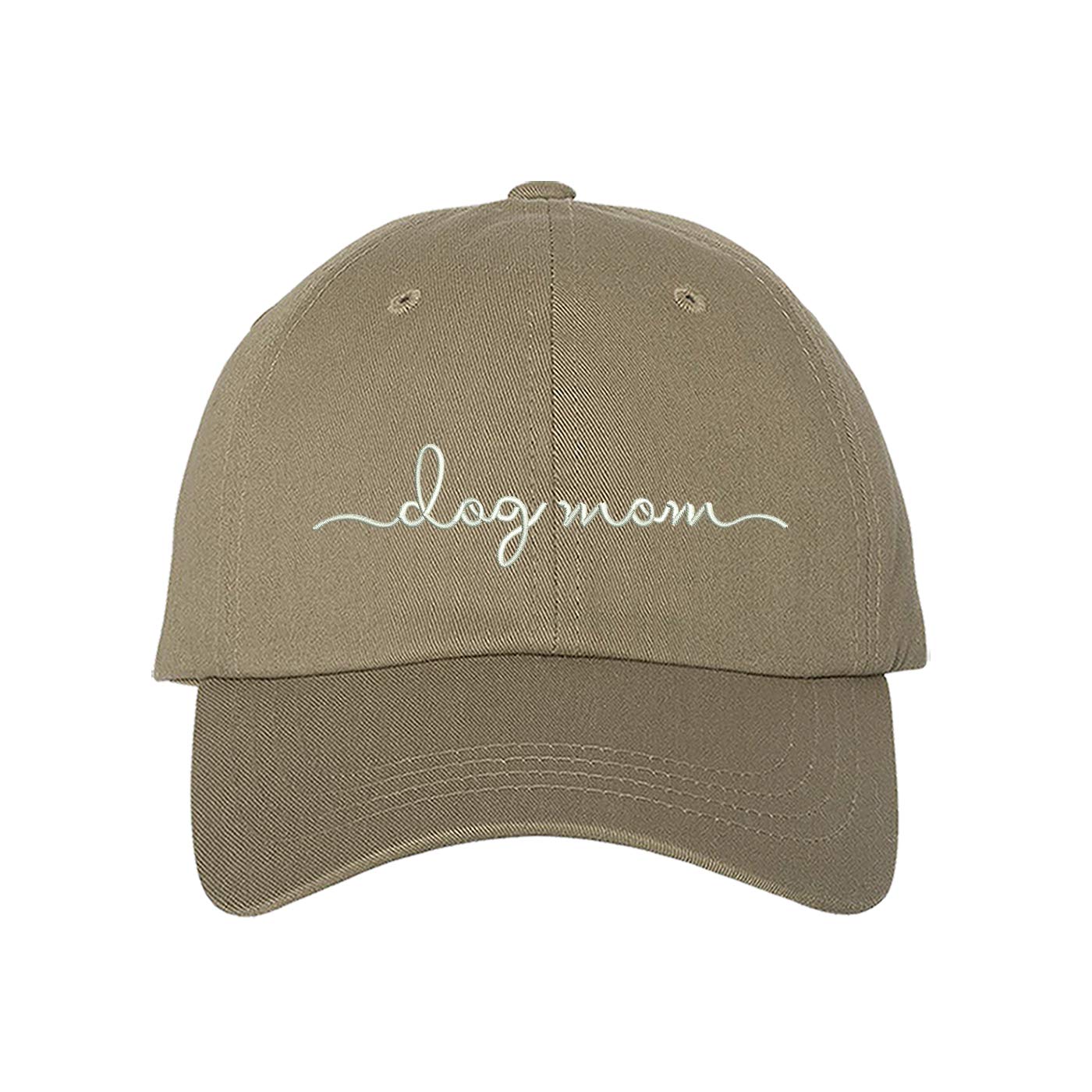 Prfcto Lifestyle Dog Mom Baseball Hat - Unisex Hat - Dog Lover Gift (Khaki)