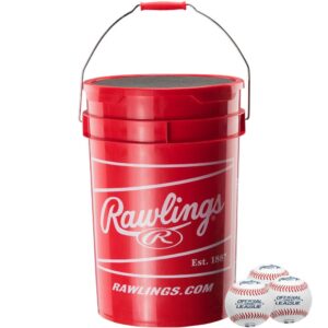 rawlings sporting goods r10u exclusive edition baseball 30 bucket 30 ball pack w/bucket white