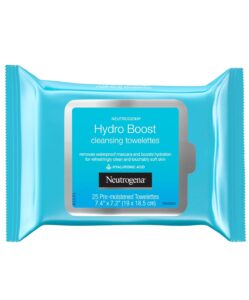 neutrogena hydro boost cleanser facial wipes, 25 count (pack of 3)