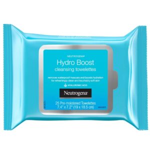 Neutrogena Hydro Boost Cleanser Facial Wipes, 25 Count (Pack of 3)