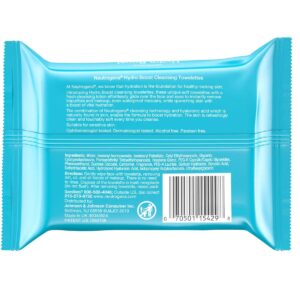 Neutrogena Hydro Boost Cleanser Facial Wipes, 25 Count (Pack of 3)