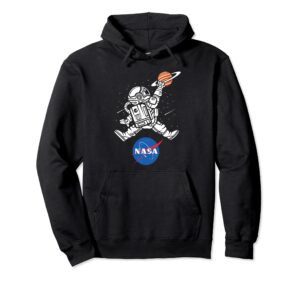 astronaut basketball league slam dunk nasa pullover hoodie