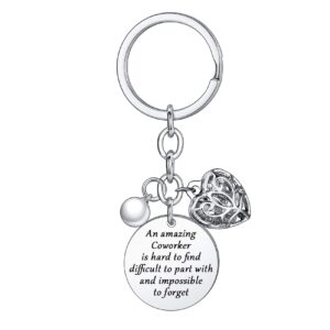 bespmosp coworker leaving heart keychain an amazing coworker is hard to find difficult to part with and impossible to forget goodbye gifts for best coworker colleague and boss