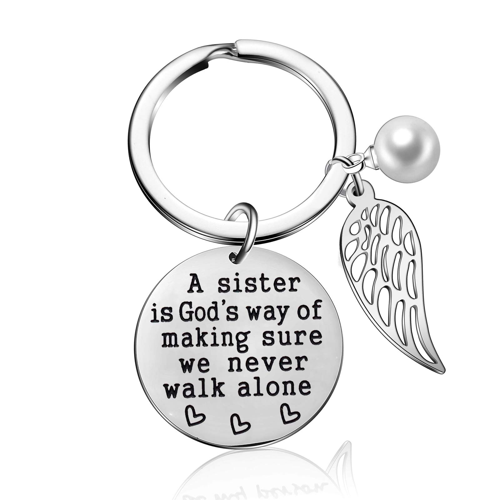 malyunin Sister Keychain Sister Gifts From Sister Friendship Christmas Birthday Gifts for Sisters A Sister is God's Way