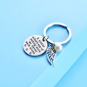 malyunin Sister Keychain Sister Gifts From Sister Friendship Christmas Birthday Gifts for Sisters A Sister is God's Way