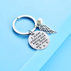 malyunin Sister Keychain Sister Gifts From Sister Friendship Christmas Birthday Gifts for Sisters A Sister is God's Way