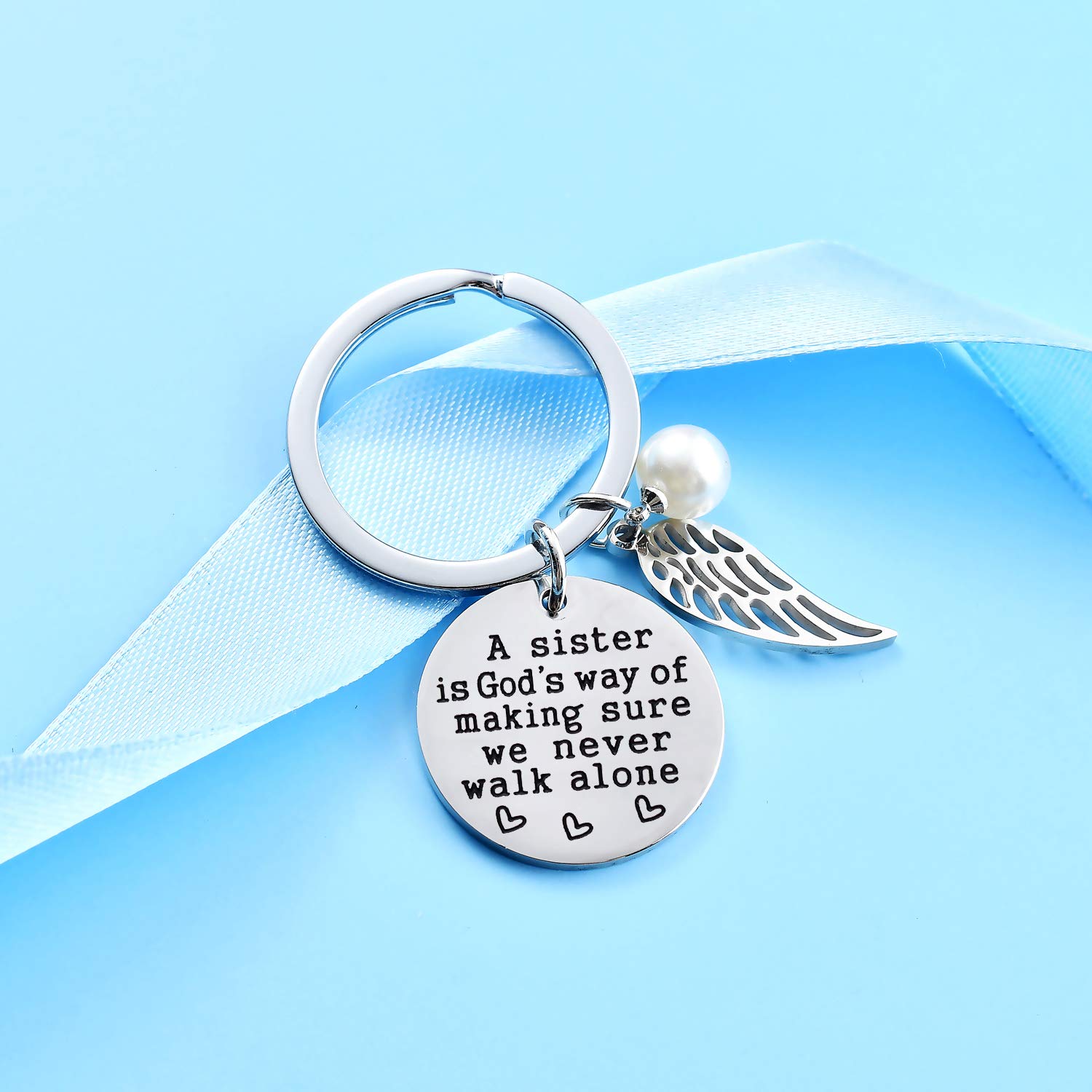 malyunin Sister Keychain Sister Gifts From Sister Friendship Christmas Birthday Gifts for Sisters A Sister is God's Way