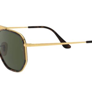 Ray-Ban RB3648M The Marshal II Hexagonal Sunglasses, Gold/G-15 Green, 52 mm