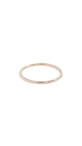 zoe chicco women's 14k gold thin band ring, yellow gold, 7