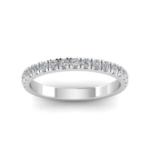 1/2 carat tw stackable women's diamond wedding band in 10k white gold