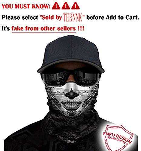 TERNNK Seamless Neck Gaiter Shield Scarf Bandana Face Mask Seamless UV Protection for Motorcycle Cycling Riding Running Headbands