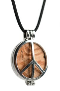 aeiniwer original 1969 woodstock piece of stage encased inside a peace pendant necklace for music and history lovers