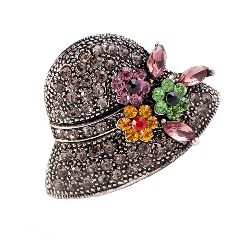 Comelyjewel Rhinestone Brooch Pins for Women Hat Jewelry Brooch Pins Durable and Useful