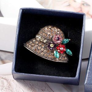 Comelyjewel Rhinestone Brooch Pins for Women Hat Jewelry Brooch Pins Durable and Useful