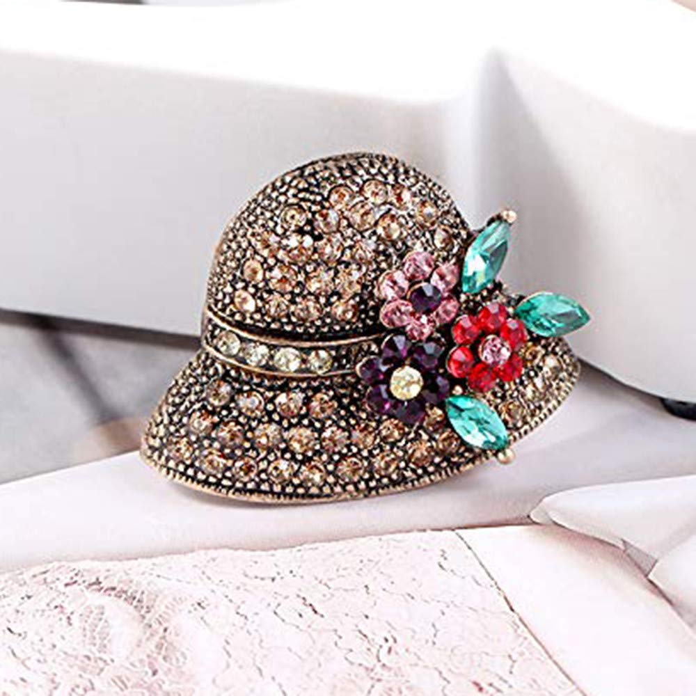 Comelyjewel Rhinestone Brooch Pins for Women Hat Jewelry Brooch Pins Durable and Useful