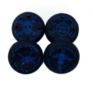 4 in 1 Analog Stick Joystick Rubber Silicone Cap Thumbstick Thumb Grip Cover Case Skin Joystick Grips for PS4 PS3 Xbox One Xbox 360 Controller (2# Blue)