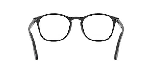 Persol PO3007VM Square Prescription Eyewear Frames, Black/Demo Lens, 50 mm