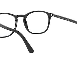 Persol PO3007VM Square Prescription Eyewear Frames, Black/Demo Lens, 50 mm