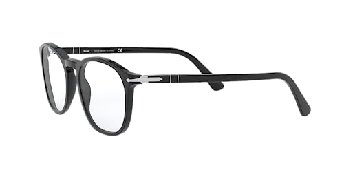 Persol PO3007VM Square Prescription Eyewear Frames, Black/Demo Lens, 50 mm