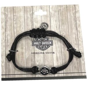 Harley-Davidson Women's Bar & Shield Outline Circle Wax Cord Bracelet HDB0404