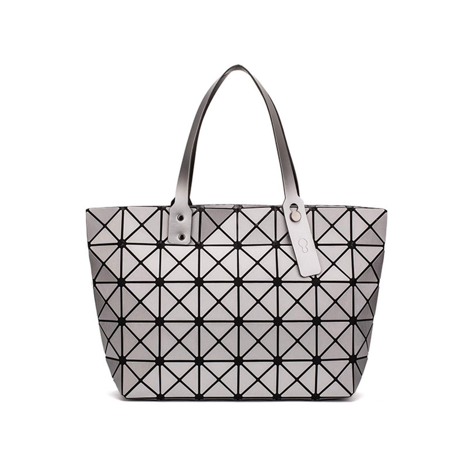 Luminous sac bao Bag Diamond Tote Geometric Quilted Shoulder Bags bolso Silver