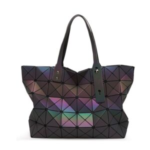 Luminous sac bao Bag Diamond Tote Geometric Quilted Shoulder Bags bolso Silver