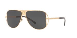 versace man sunglasses gold frame, brown mirror gold lenses, 57mm