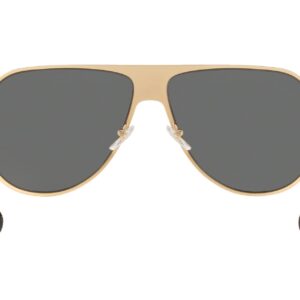 Versace Man Sunglasses Gold Frame, Brown Mirror Gold Lenses, 57MM