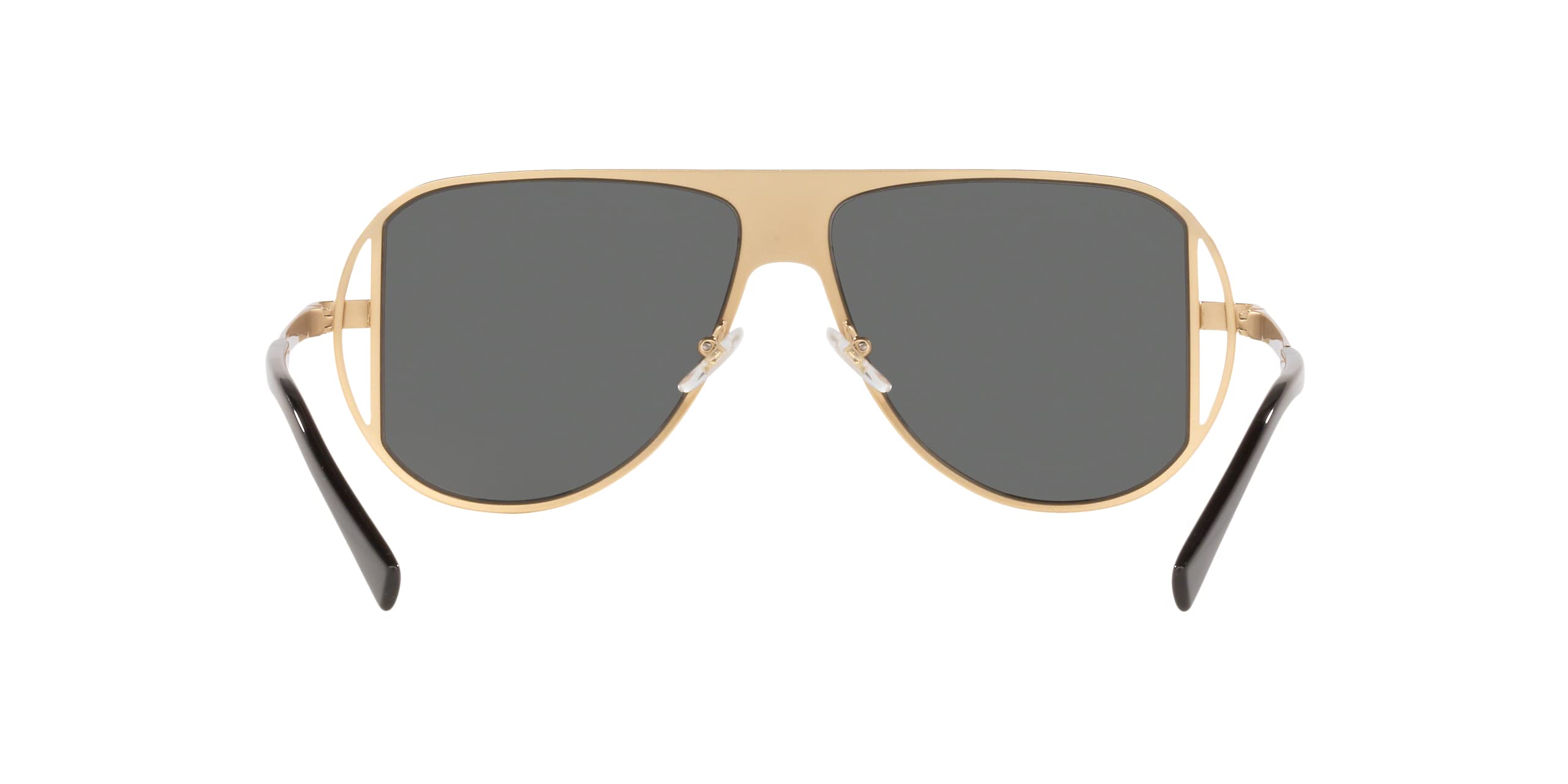 Versace Man Sunglasses Gold Frame, Brown Mirror Gold Lenses, 57MM