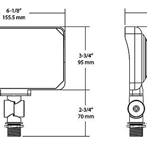 RAB X34-25L/120 General Purpose LED Floodlight, 120V, 5000K, Multi