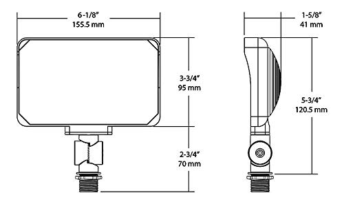 RAB X34-25L/120 General Purpose LED Floodlight, 120V, 5000K, Multi