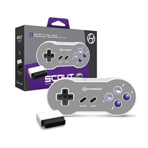 hyperkin "scout" premium bt controller for super nes/pc/mac/android (includes wireless adapter)