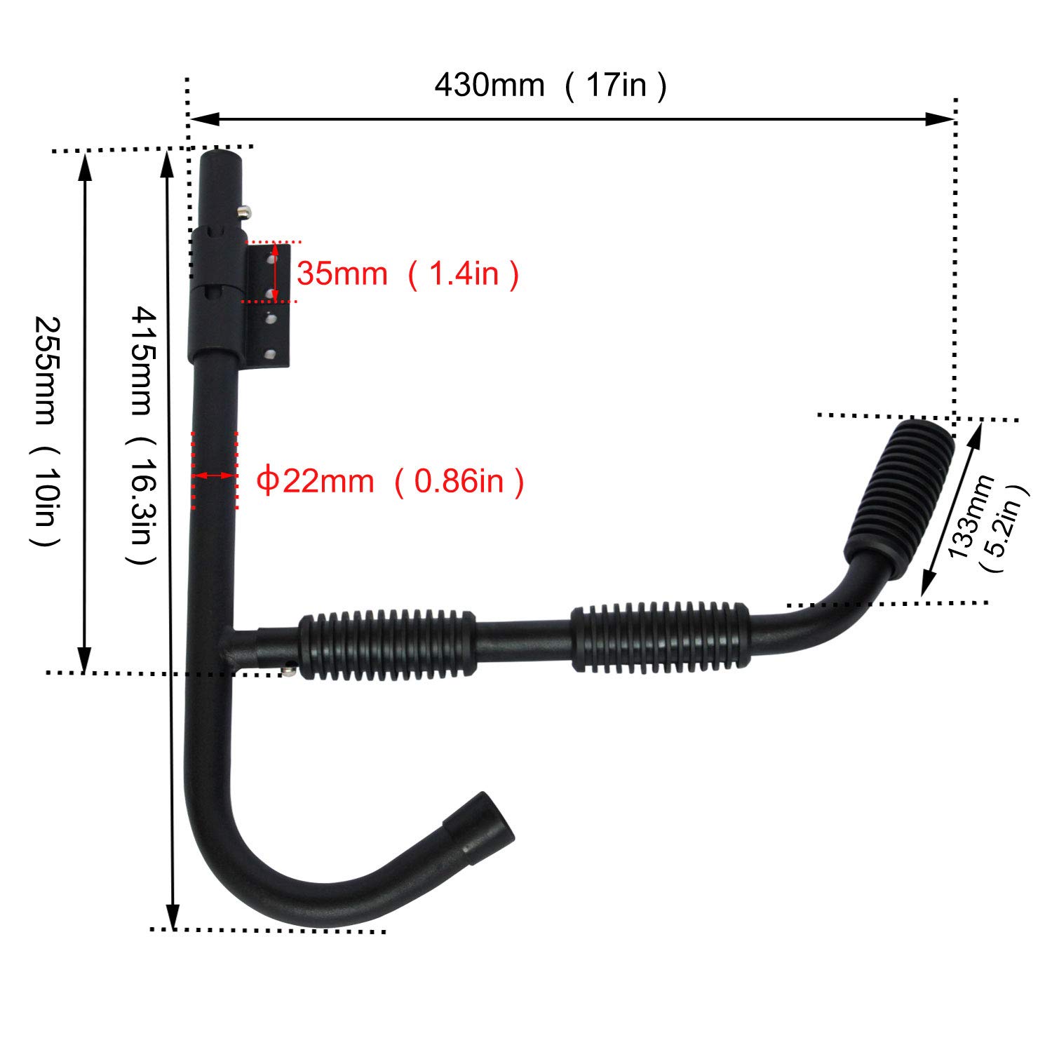 Onefeng Sports 80LBS Kayak Wall Hanger Wall Mount Kayak Storage Rack Swivel Rack Design Help You to Save The Garage Space - Extends 17” from Wall Suitable for Any Sized Kayaks,Canoes Boat