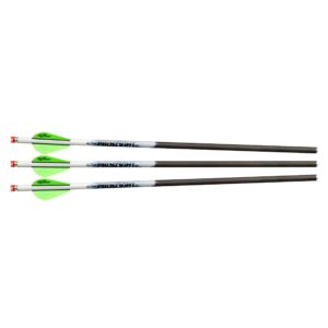 excalibur proflight illuminated archery hunting durable accurate versatile 2" blazer vane crossbow carbon arrows with beacon nocks - 3 pack, 16.5"