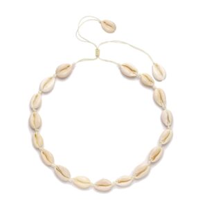 cenapog cowrie shell choker necklace for women puka shell necklace corded seashell necklace hawaiian beach jewelry