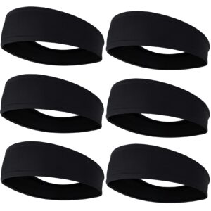 easyoung 6-pack men's headbands, sweat wicking headband, non slip headbands for running, fitness, hairband for women & men