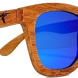 Pelican Sunwear Wood Sunglasses | Polarized | Vintage Wooden Frame | 100% UVA/UVB Protection | Bamboo Case | Men Women