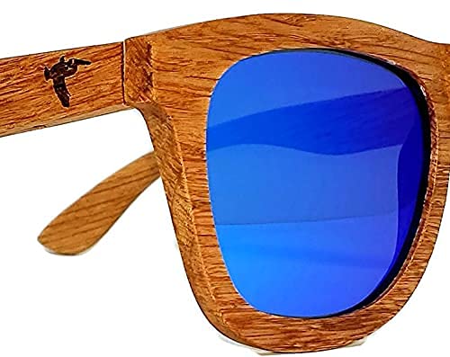 Pelican Sunwear Wood Sunglasses | Polarized | Vintage Wooden Frame | 100% UVA/UVB Protection | Bamboo Case | Men Women